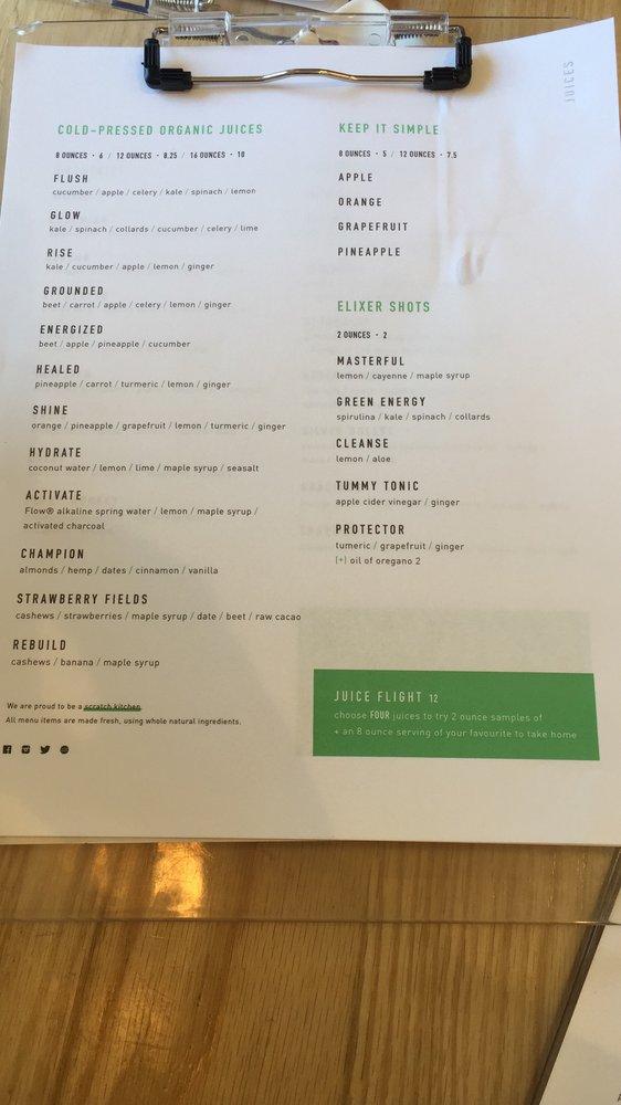 Menu at Pure Kitchen Westboro pub & bar, Ottawa, 357 Richmond Rd