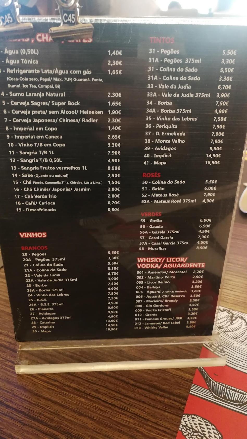 Menu em Restaurante NIKKO, Montijo, R. Vasco da Gama 274 A