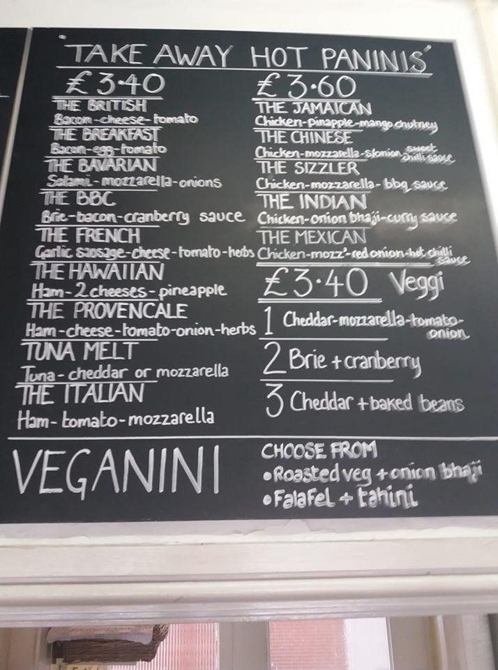 Menu at The Sandwich Stop fast food, Wellington