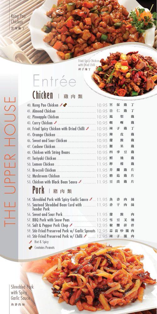 Menu at The Upper House pub & bar, Claremont