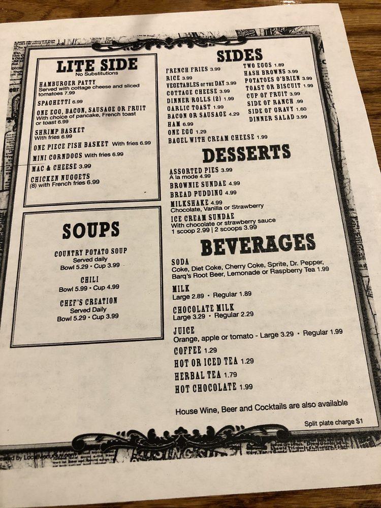 Menu at Depot Diner pub & bar, Fallon