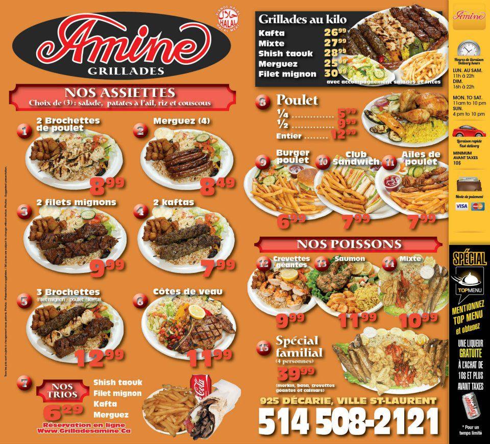 Menu at Amen Restaurant, Montreal