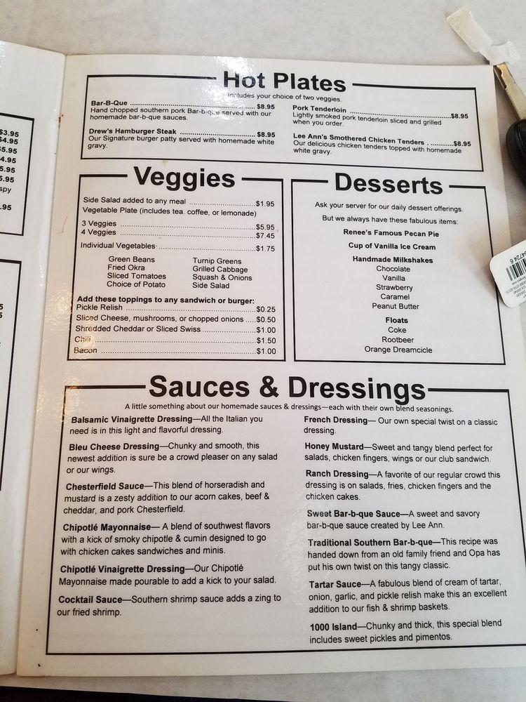 Menu at The Acorn Restaurant, Harlem