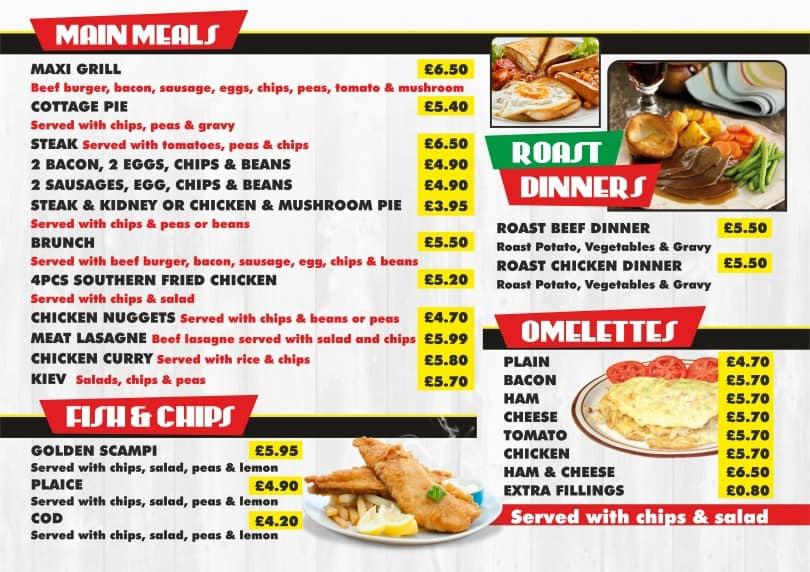 Menu at Cornish Connection Pasty cafe, Redditch