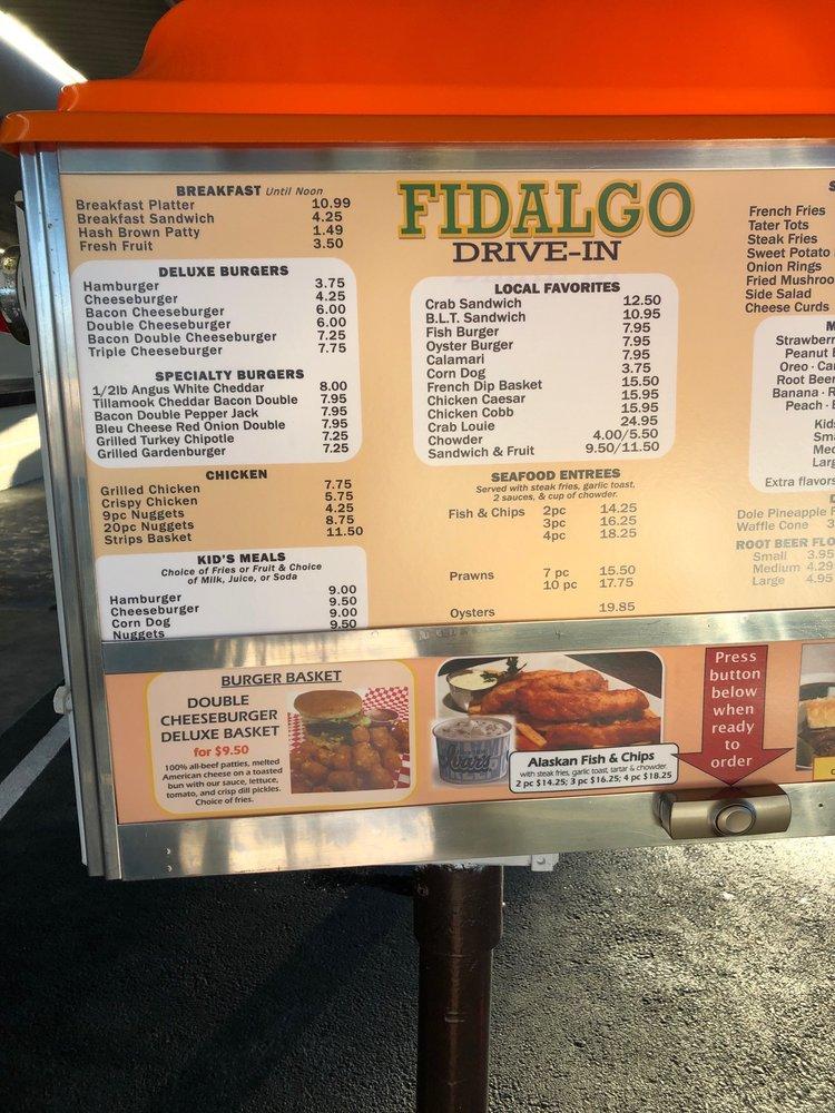 Menu at Fidalgo Drive-In fast food, Anacortes