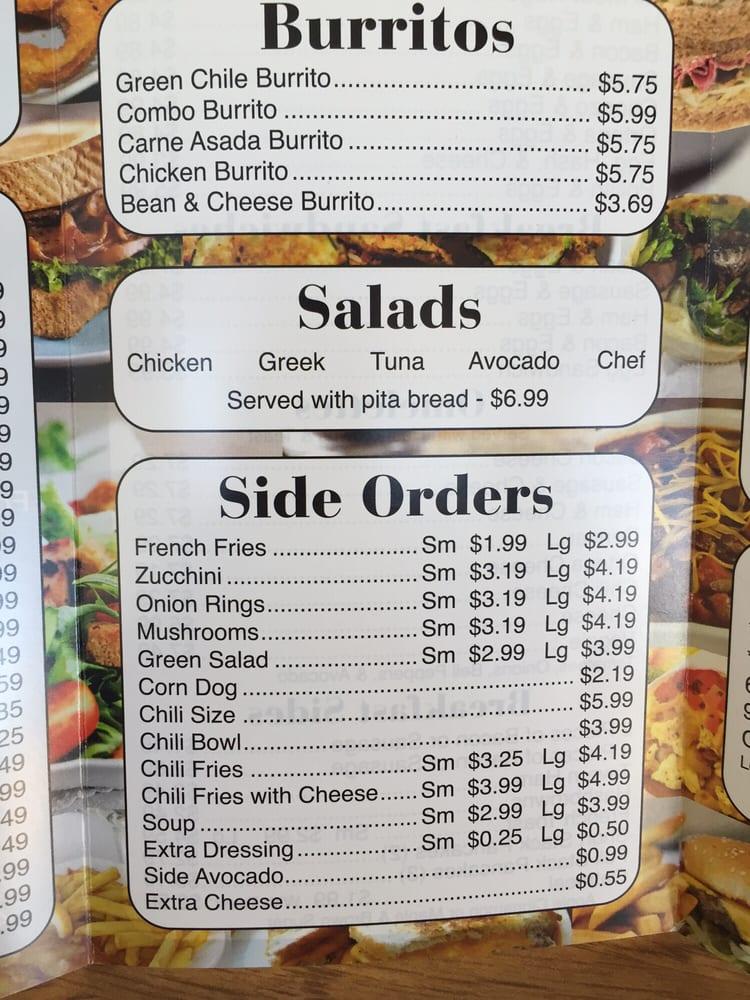 Menu at Kosmos Burgers restaurant, San Dimas