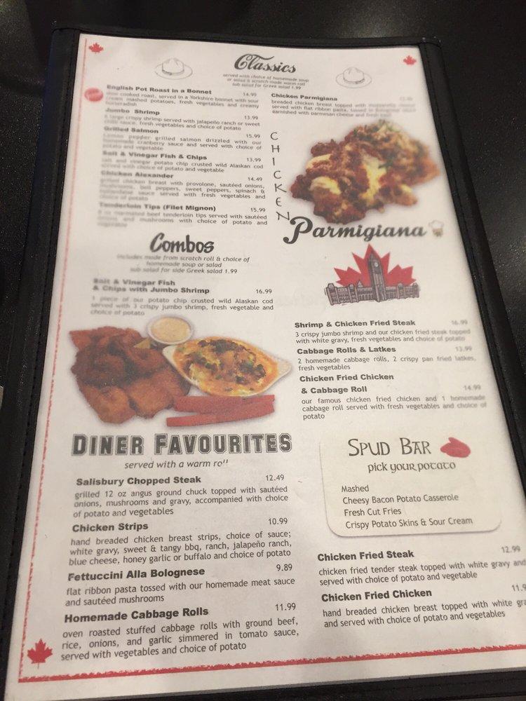 Menu at Maple Leaf Diner restaurant, Dallas