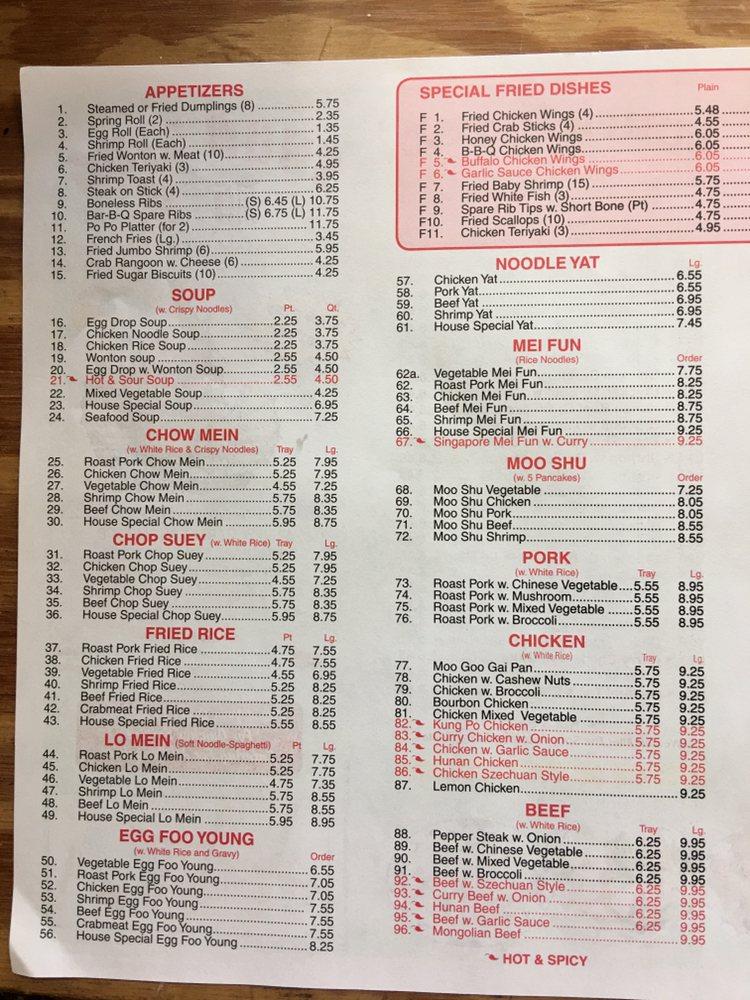 Menu at Shun Xing Chinese Restaurant, Newport News, 12 Newmarket Square