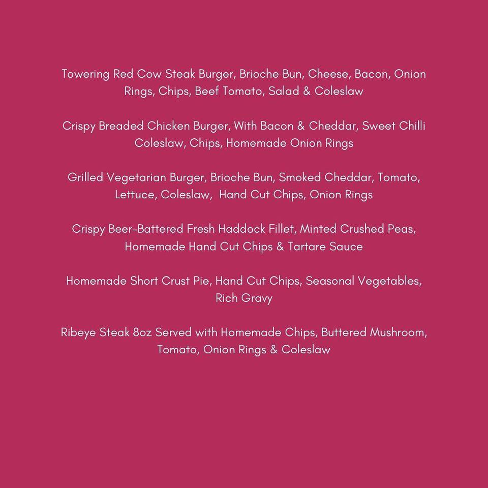 Menu at The Red Cow pub & bar, Chrishall, 11 High St