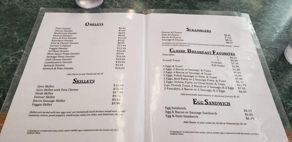 Menu at Two Brothers restaurant, Milwaukee