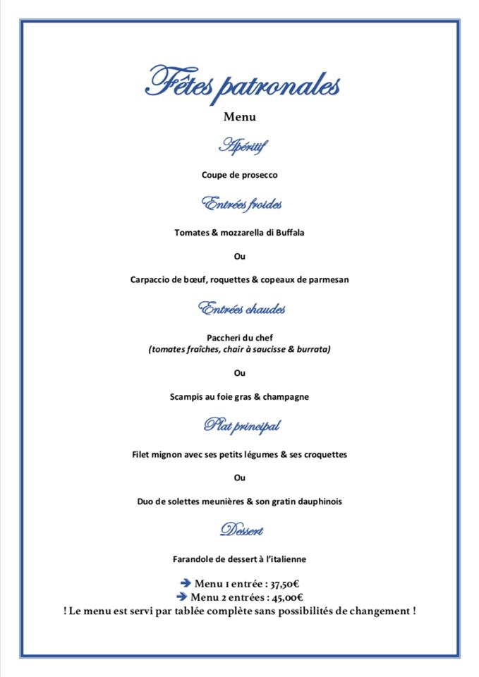 Menu au I Gemelli, Charleroi