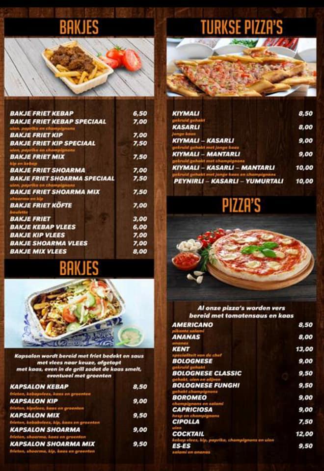 Speisekarte von Kent Pizza & Kebab, Mol