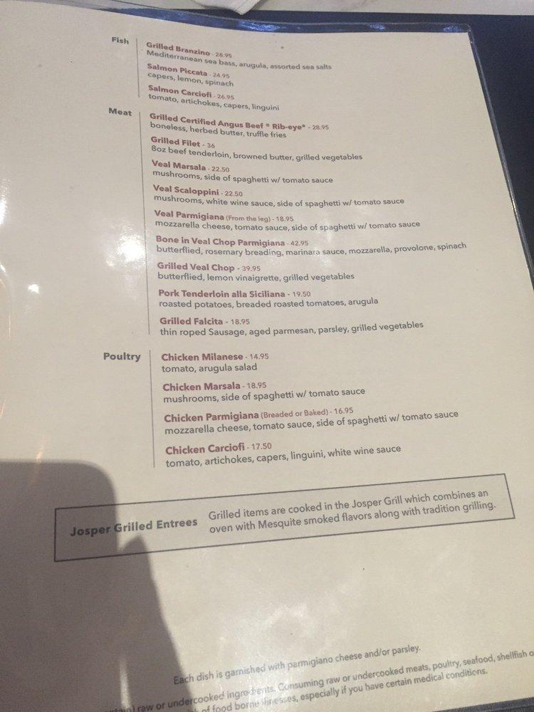 Menu at Nora's Italian Cuisine pub & bar, Las Vegas, 5780 W Flamingo Rd