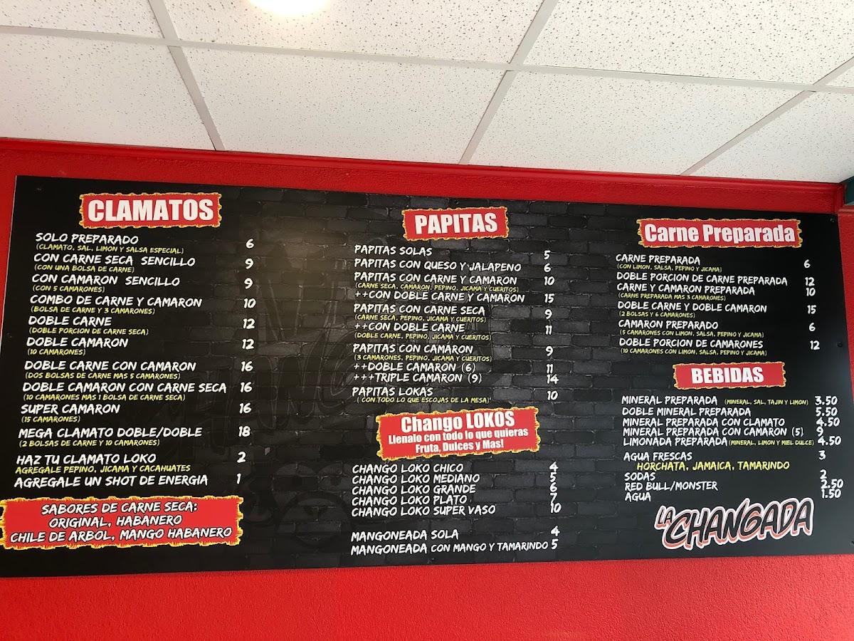 Menu at La Changada Greeley pub & bar, Greeley