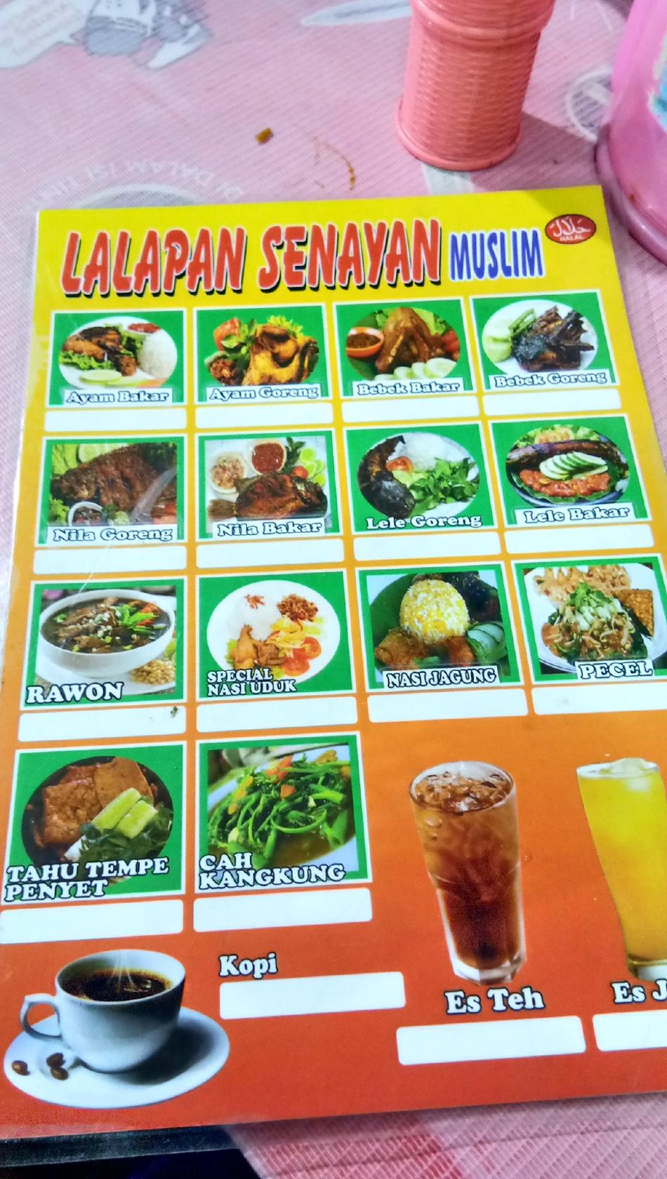 Menu at Lalapan Nasi Uduk Komplit (Lalapan Senayan) restaurant, Kuta ...