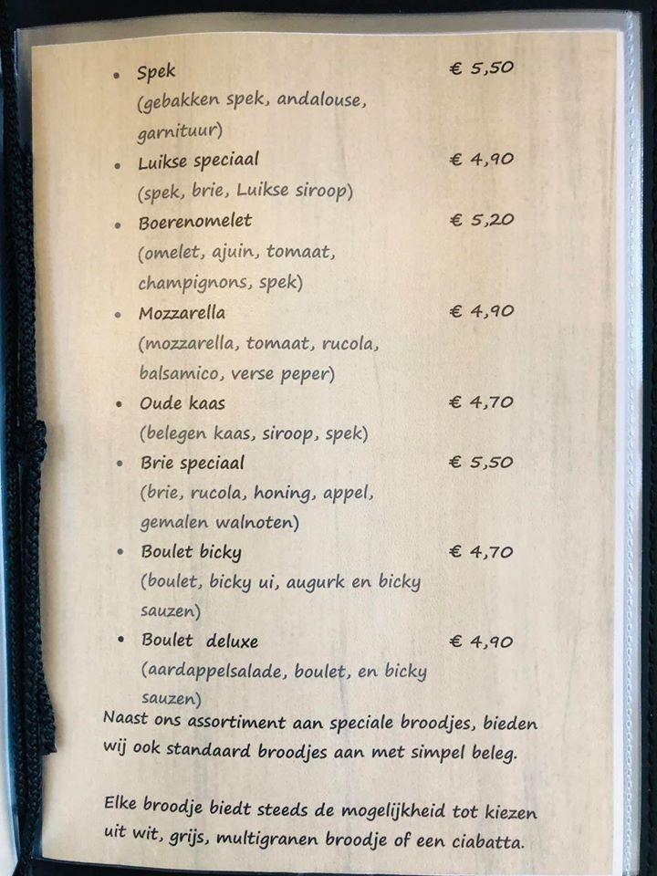 Menu at effe anders helchteren, Houthalen-Helchteren