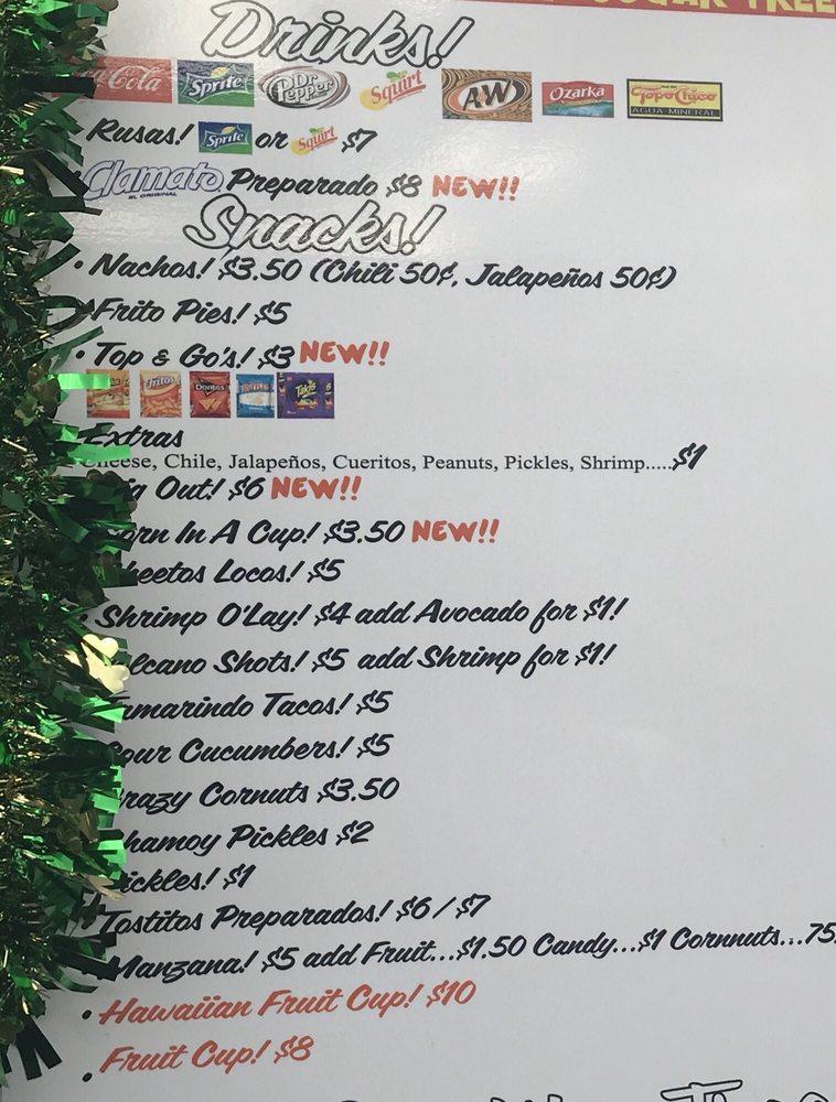 Menu at Gabby's Snow Cones desserts, Rosenberg