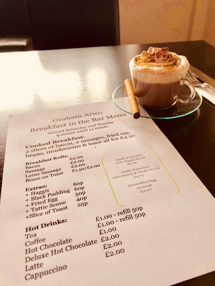 Menu at Graham arms pub & bar, Eastriggs