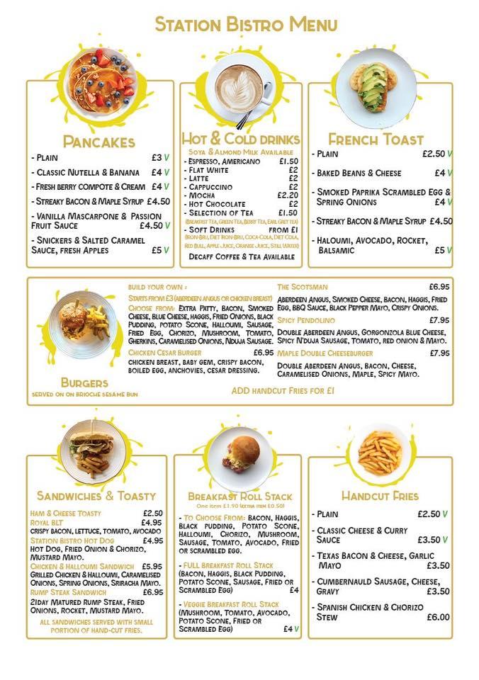 Menu at Station Bistro Carluke restaurant, Carluke