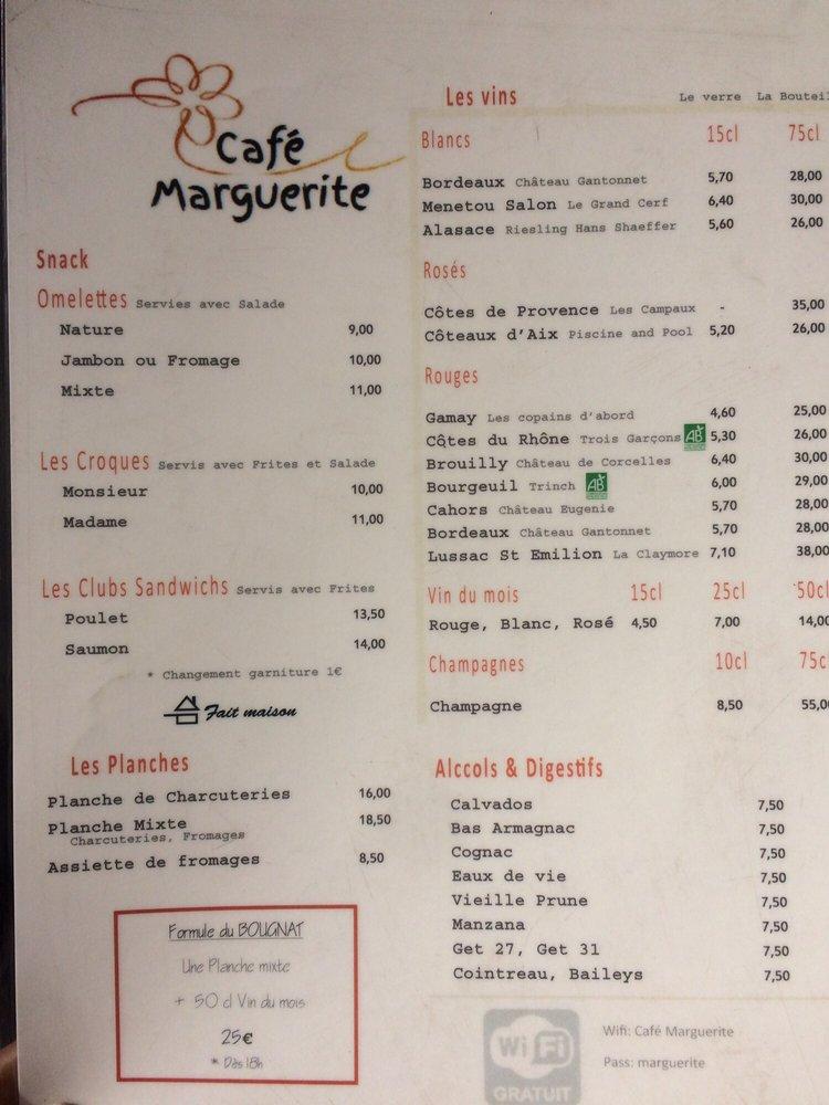 Marguerite's Cafe And Catering Menu at Sarah Gooding blog