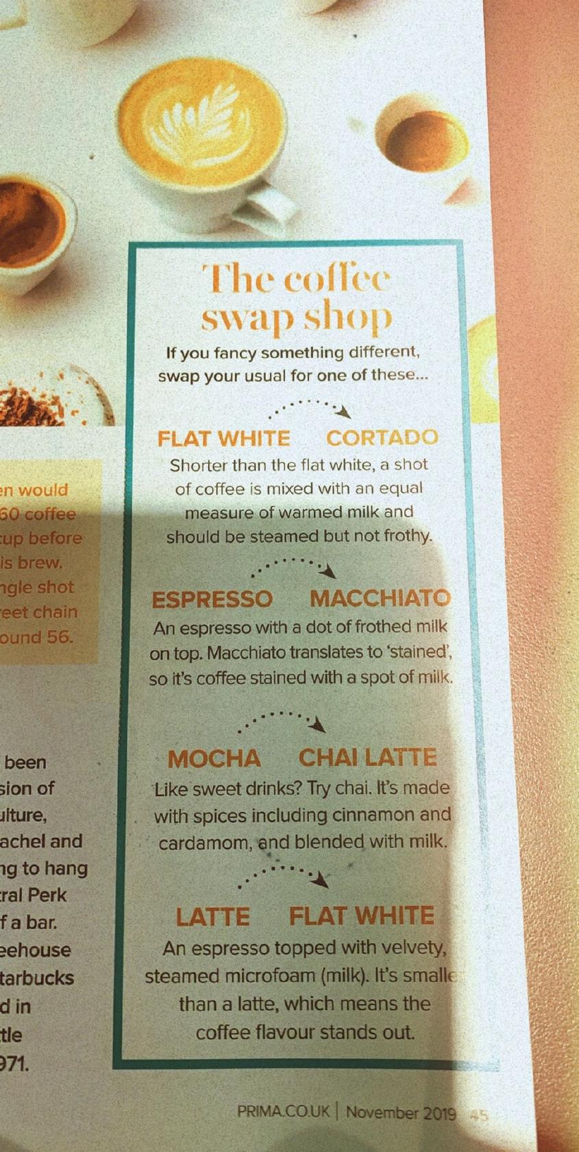 Menu at Flocafe Espresso Room, London, 77 Shaftesbury Ave