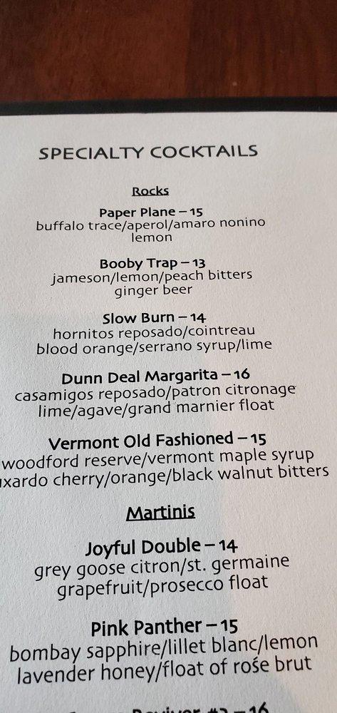 Menu at Grill at Knob Hill steakhouse, Ketchum