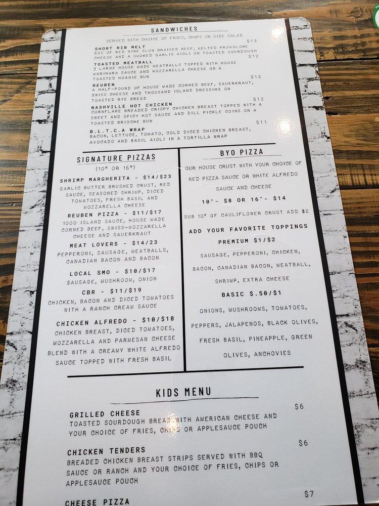 Menu at The Local pizzeria, Muskego