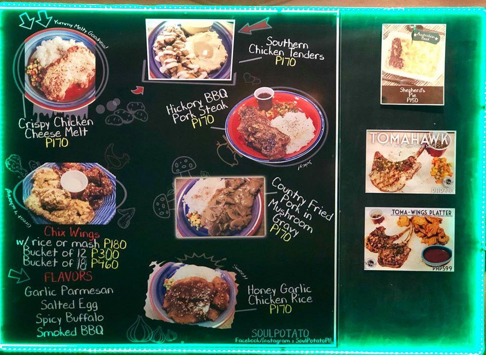 Carta del restaurante Soul Potato, Ciudad Quezon, Food Court
