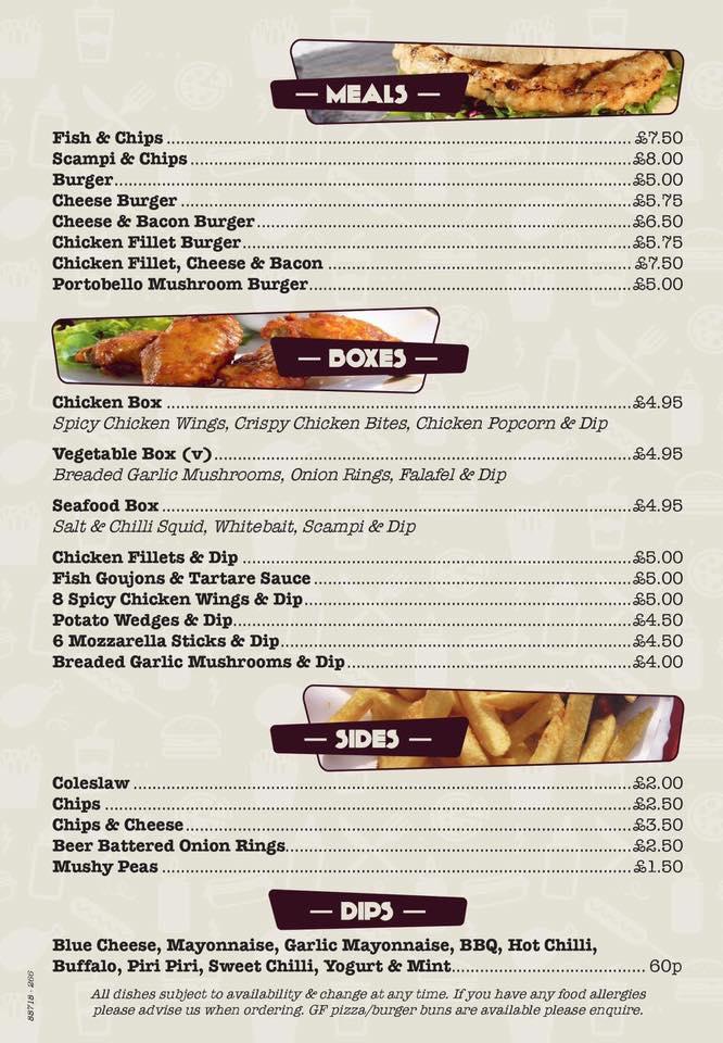 Menu at The Saddle pub & bar, Kimbolton, 26 High St