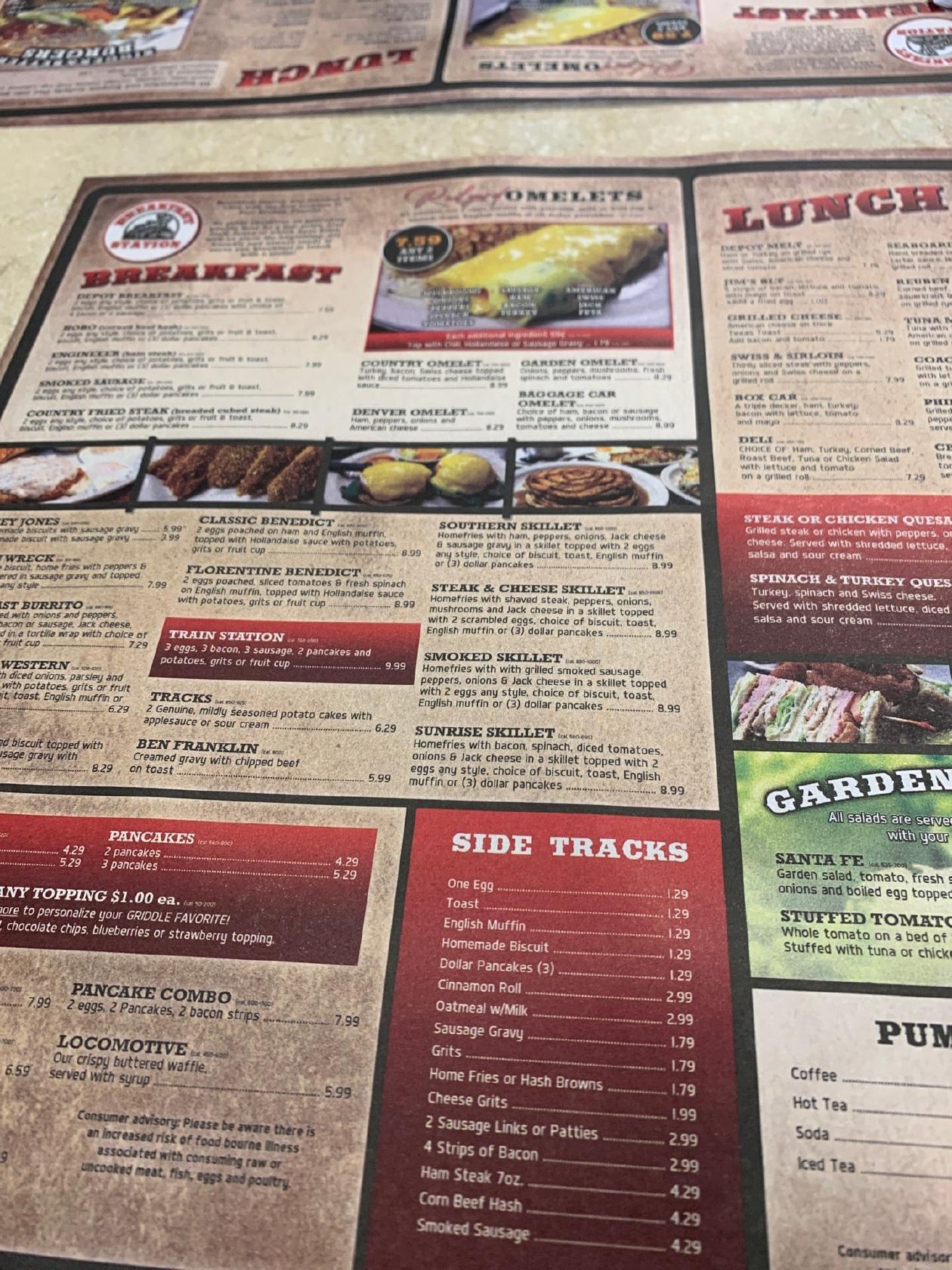 Menu at Breakfast Station restaurant, Zephyrhills, Gall Blvd