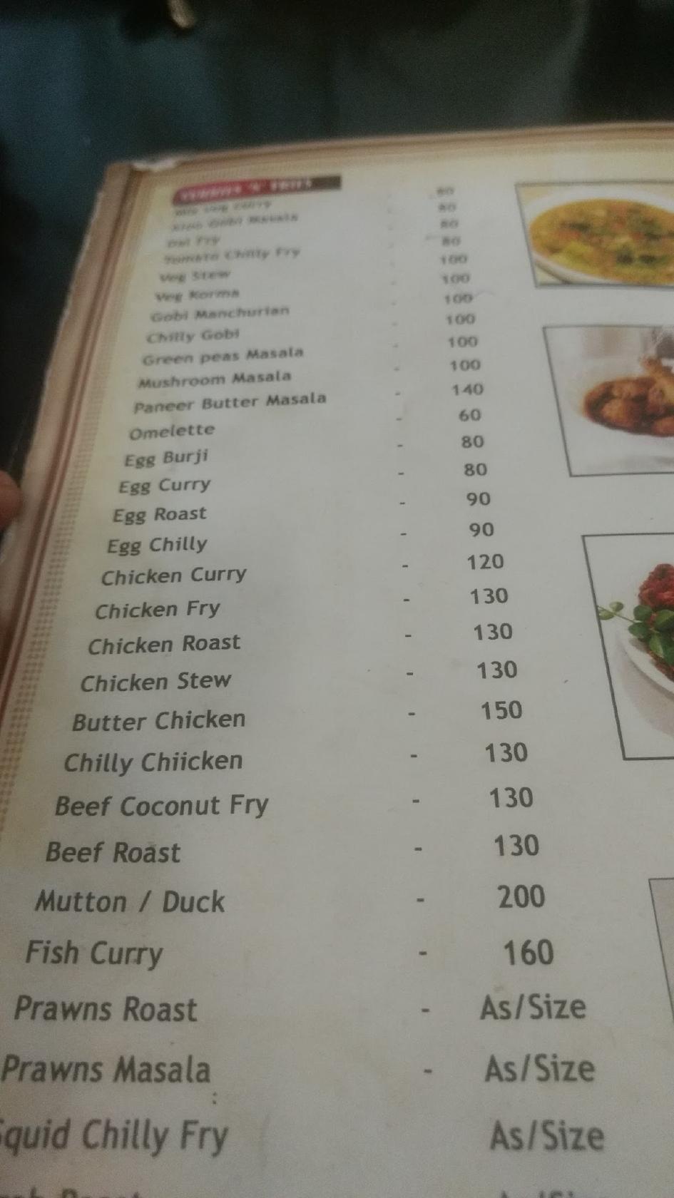 Menu at Cassia Restaurant, Alappuzha, Alappuzha, NH -47