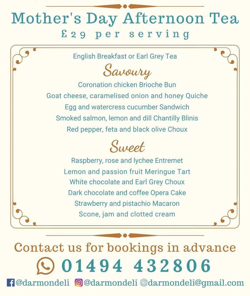 Menu at DARMON deli restaurant, Amersham
