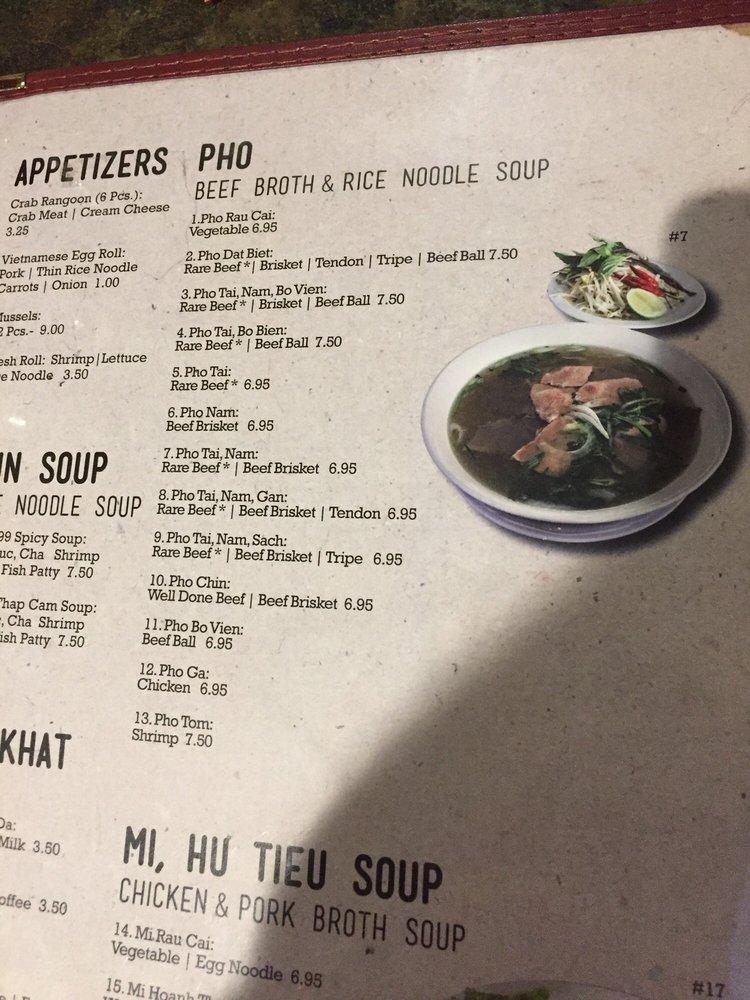 Menu at Asian Palace Restaurant Phở 99, Grand Rapids