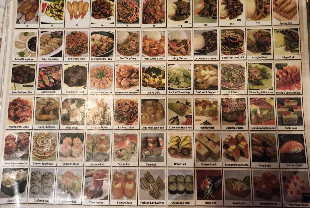 Menu at Hoshii Wonderboom South restaurant, Pretoria