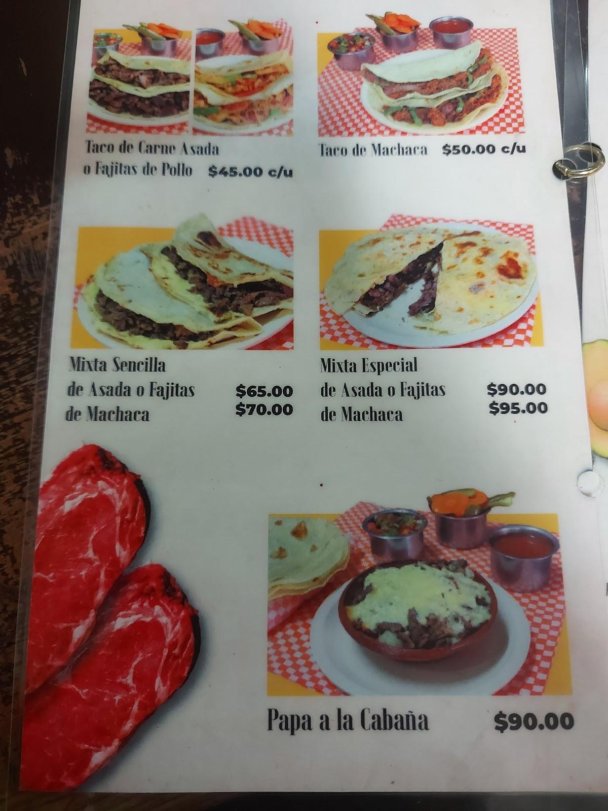 Carta del restaurante Tacos La Cabaña Los Originales, Los Mochis