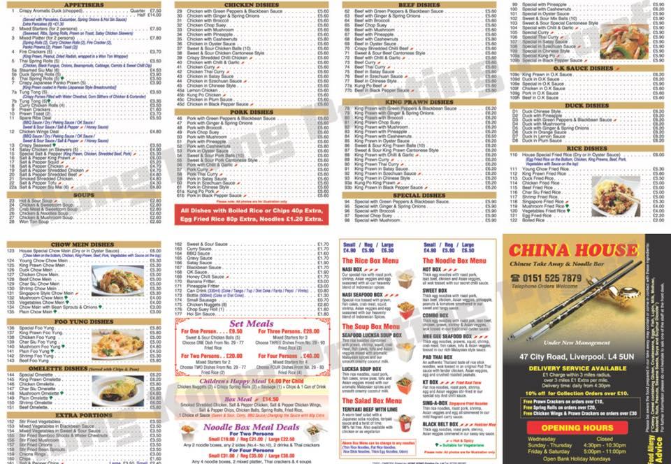 Menu at MERSEY FOODIE Chinese takeaway restaurant, Liverpool