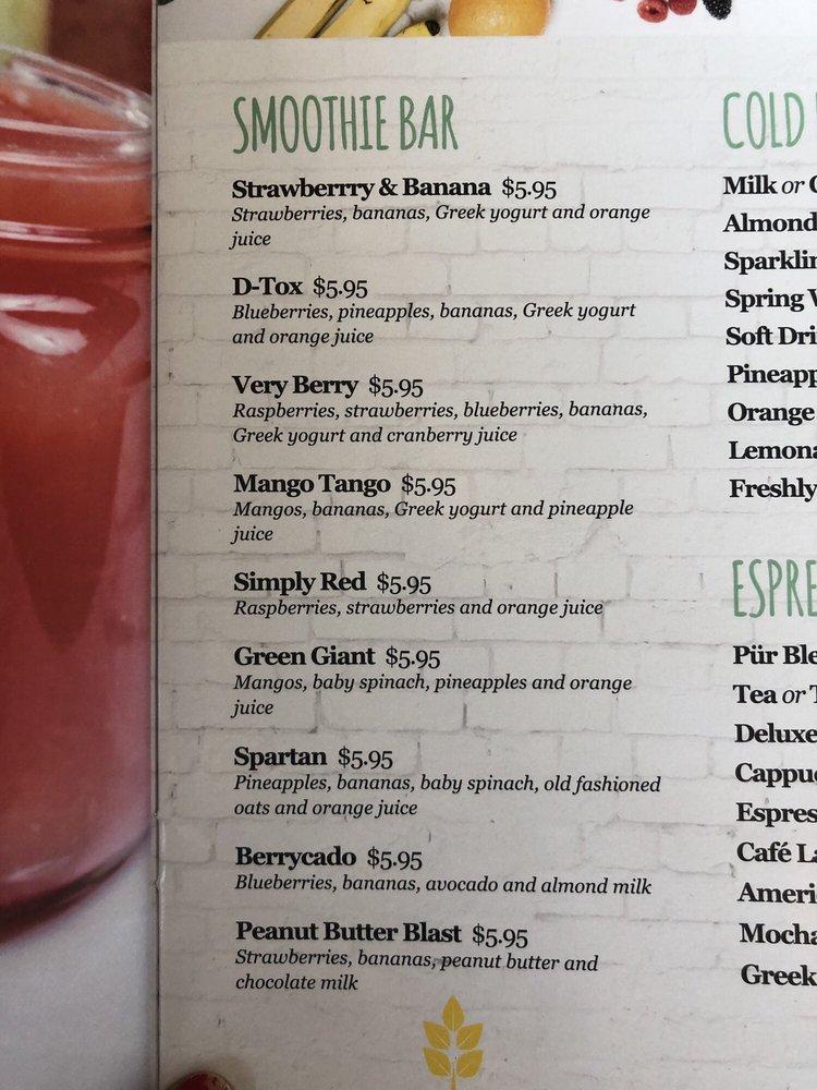 Menu at Pür & Simple pub & bar, Burlington
