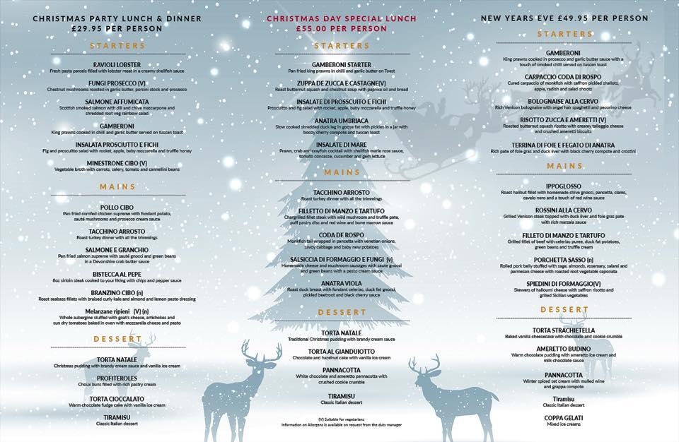 Menu at Sasso restaurant, Disley