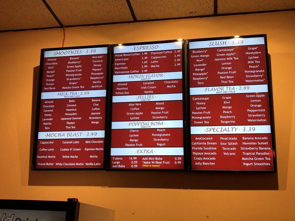 Menu at Boba Zone pub & bar, Wichita, N Rock Rd