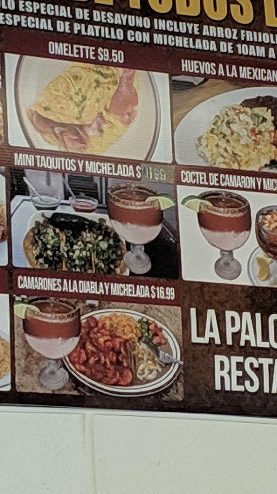 Menu at La Paloma Mexican Food restaurant, Indio