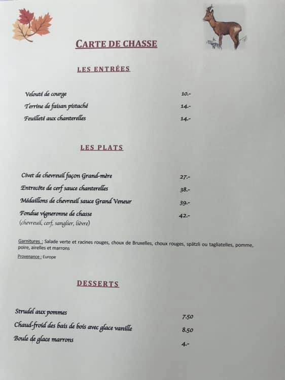 Menu at Le Phare Sàrl, Port-Valais, Rue du Vieux-Port 1A