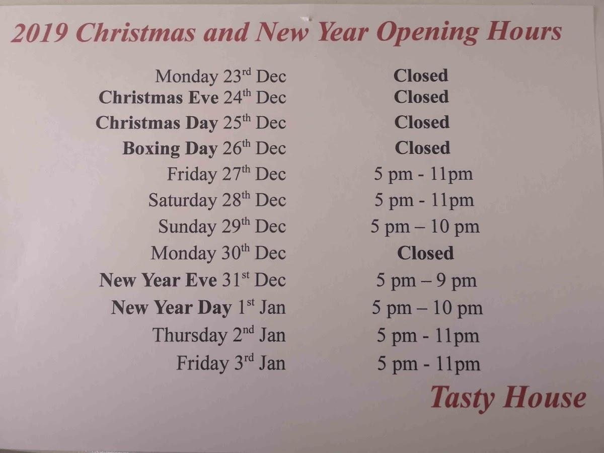 Menu at Tasty House Chinese Food Takeaway fast food, Eastleigh