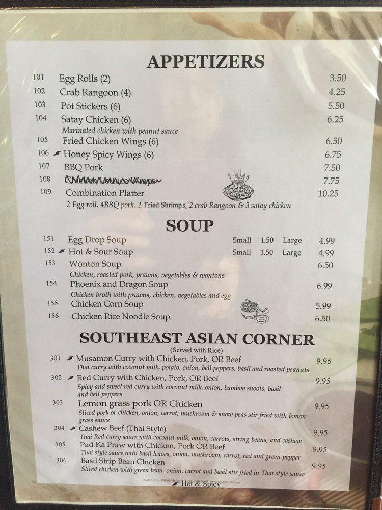 Menu at Asian Bistro Restaurant, Ferndale, La Bounty Dr