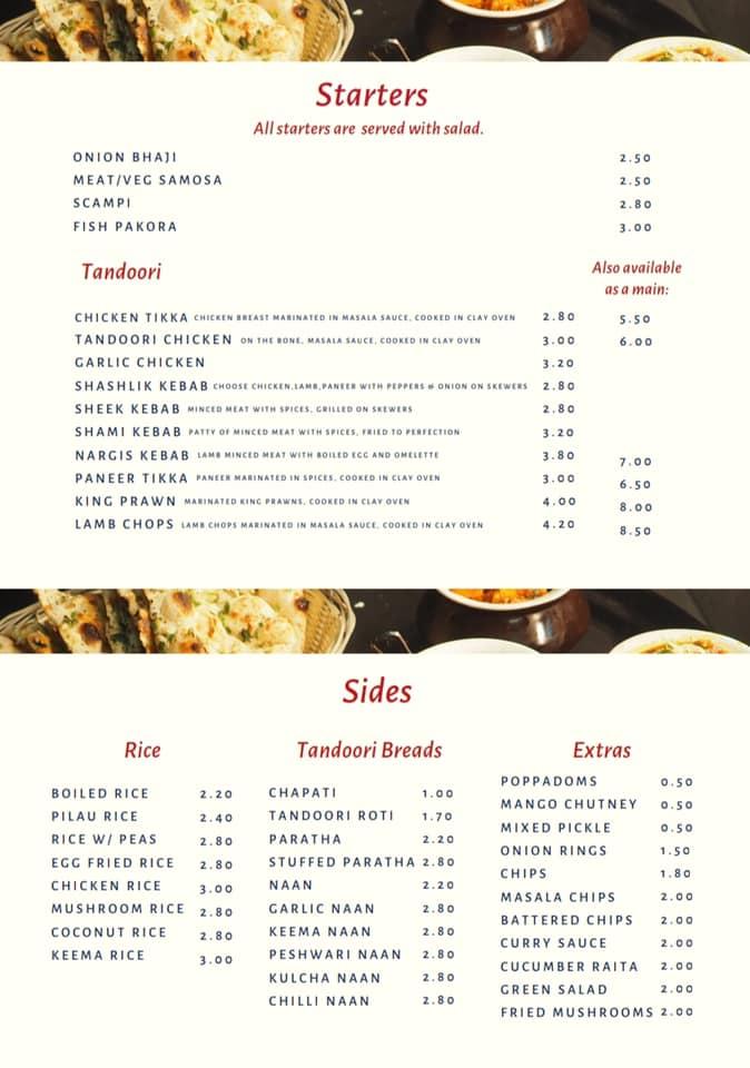 Menu at Hollybush pub & bar, Coventry, 270 Holbrook Ln