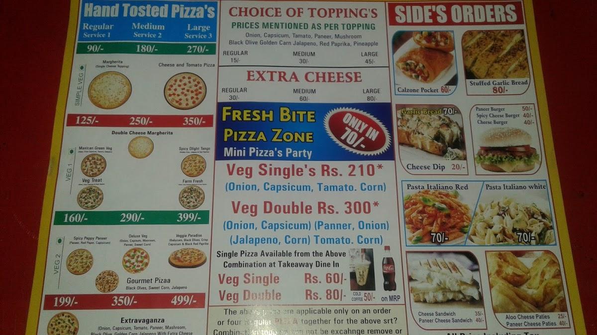 Menu at Fresh Bite Pizza Zone Barrut, Baraut