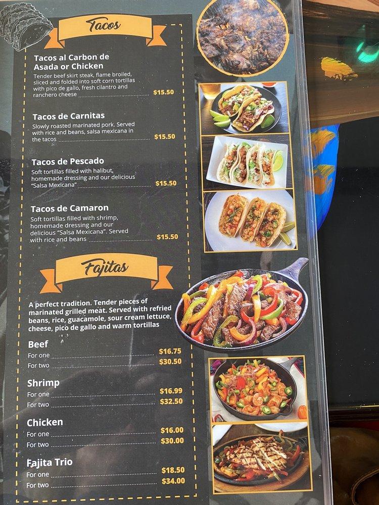 Menu at La Catrina restaurant, Kingman