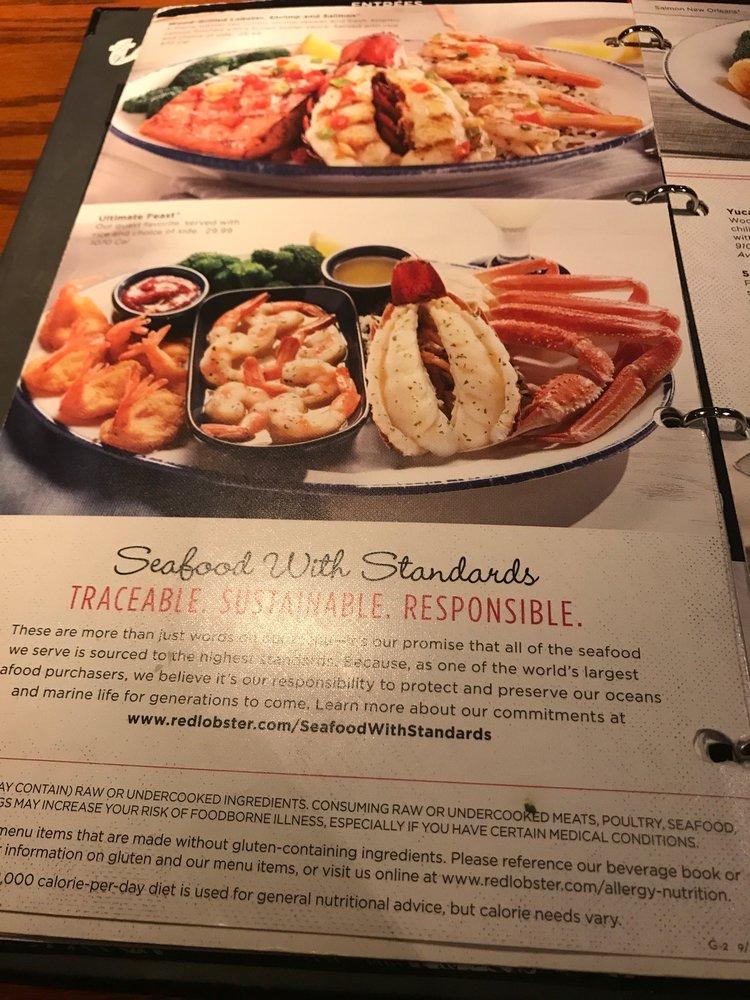 Menu at Red Lobster restaurant, Pittsburgh, 259 Clairton Boulevard WEST ...