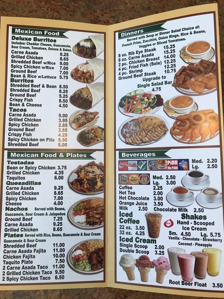 Menu at Perry's Place restaurant, Anaheim, E La Palma Ave