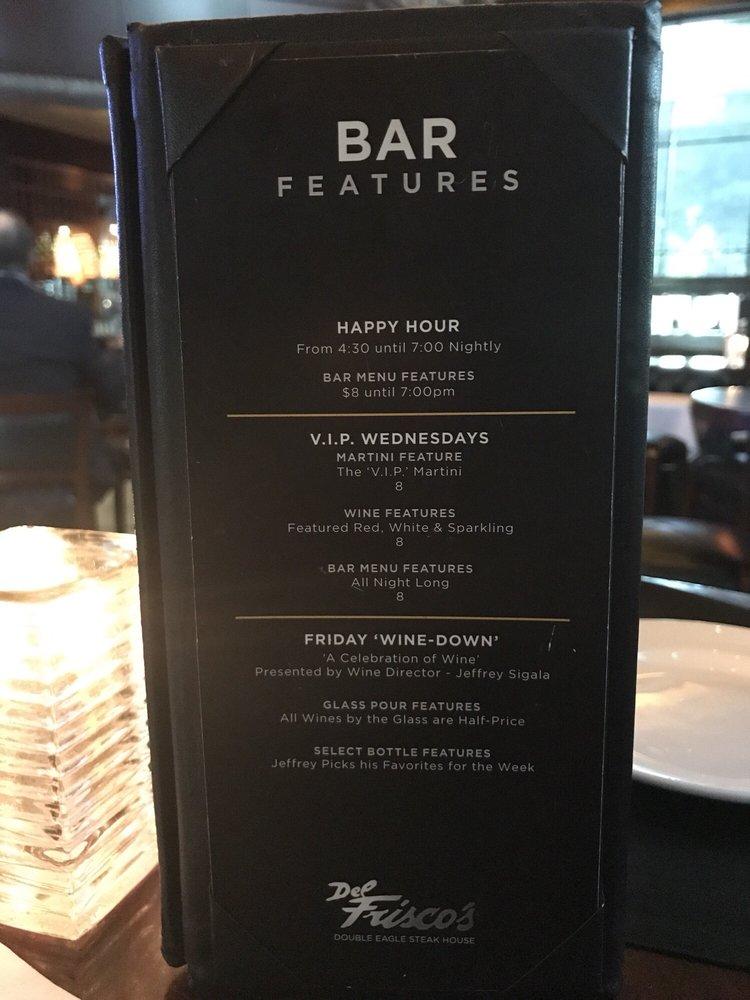 Menu at Del Frisco's Double Eagle Steakhouse, Charlotte