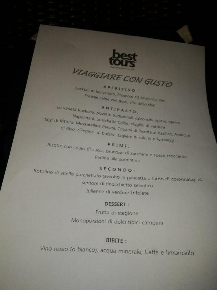 Menu at Renzo e Lucia restaurant, Naples